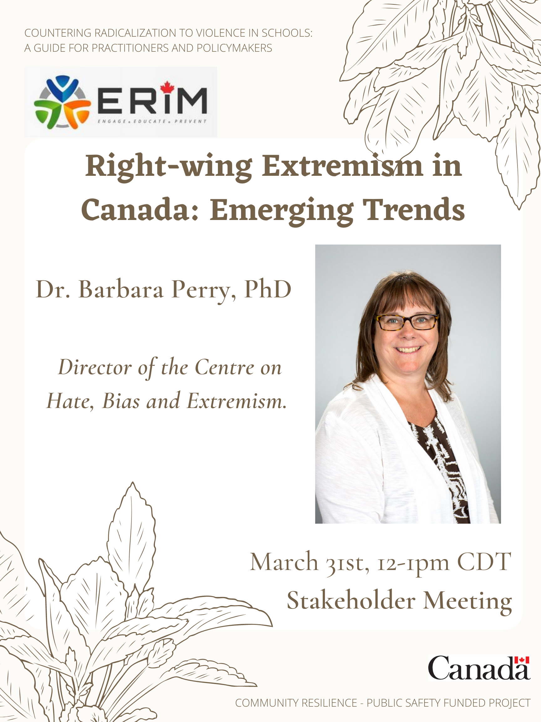 Stakeholder Meeting – Barbara Perry – Welcome To ERIM